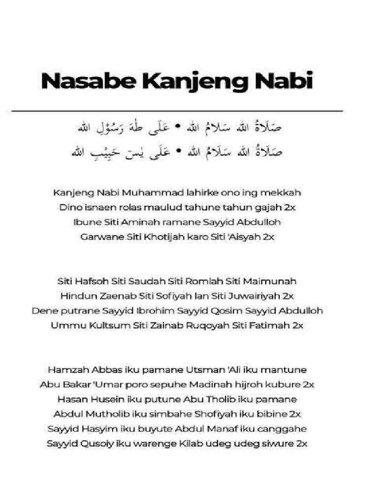 Kanjeng Nabi | PDF