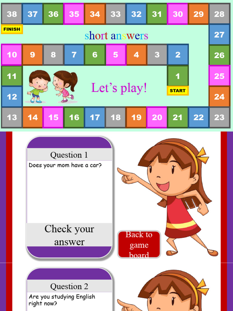 Boardgame Short Answers Boardgames Fun Activities Games Games 143270 | PDF