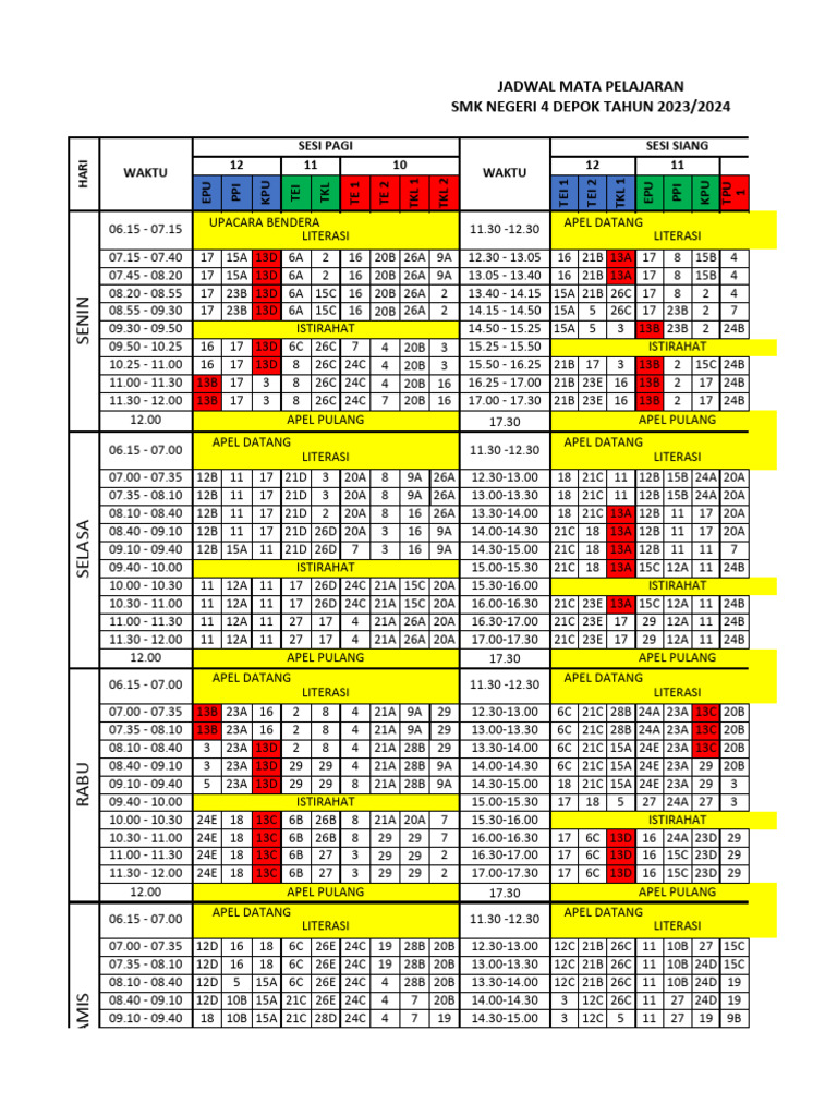 Jadwal 2023 Mulai 28 Agustus 2023 | PDF