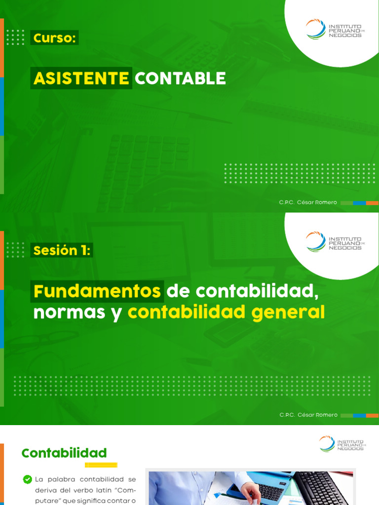 Sesion 1 - Asistente Contable | PDF | Contabilidad | Economias
