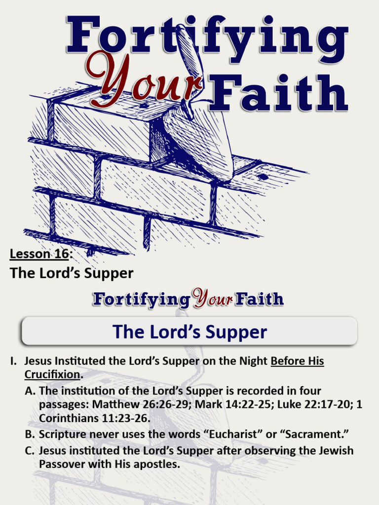 Understanding the Lord's Supper | PDF | Eucharist | Jesus