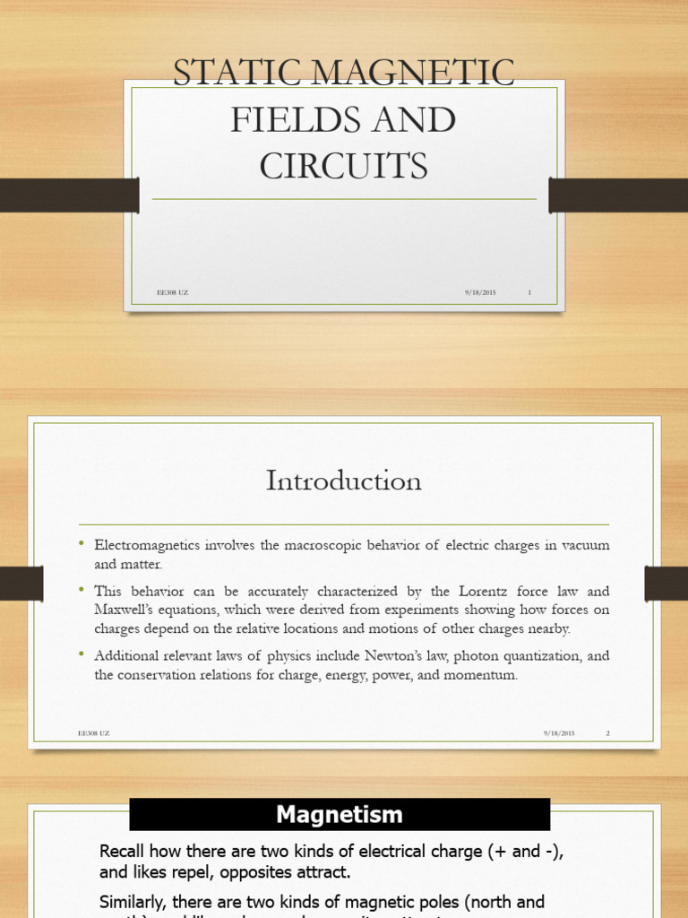 Chapt 3 Static Magnetic Fields | PDF | Magnetic Field | Flux
