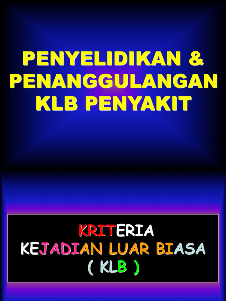 Panduan Penanganan KLB | PDF