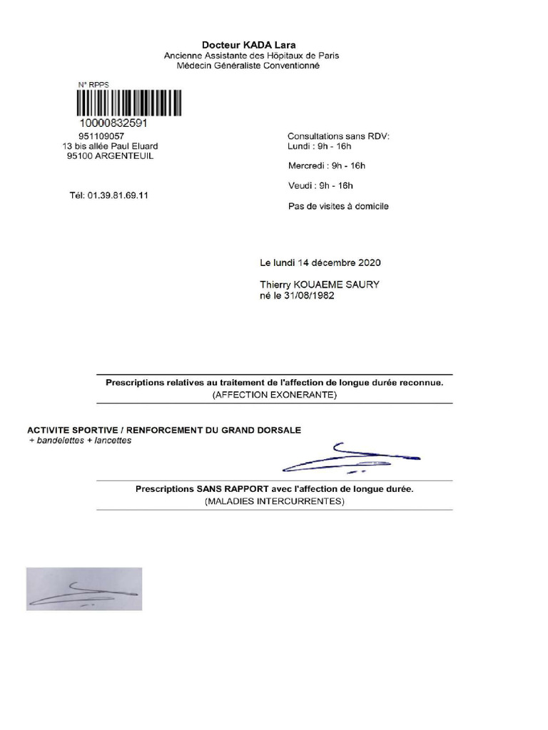 Ordonnance Medicale | PDF