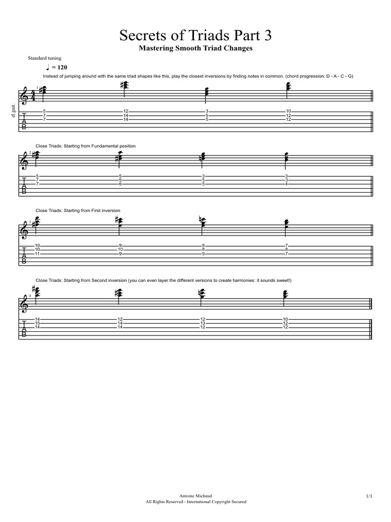 Triads Part 3 | PDF | Pitch (Music) | Musical Techniques