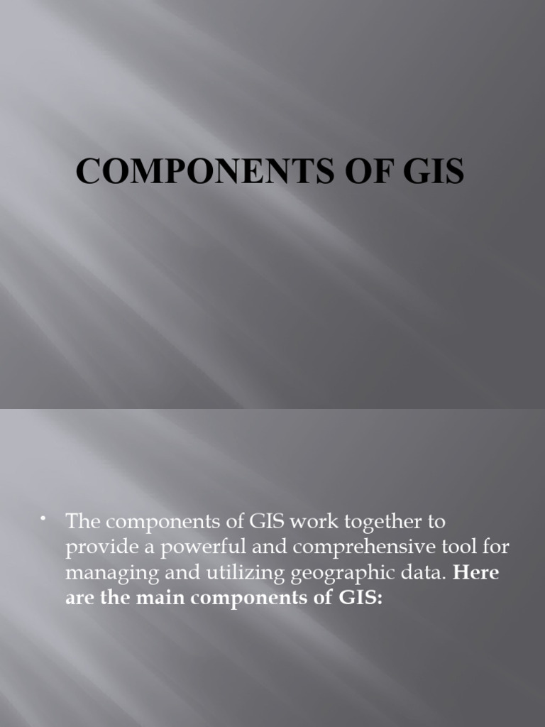 Key GIS Components Explained | PDF | Art | Computers