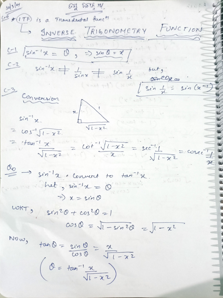 Inverse Trigo Func (30.3.24) | PDF