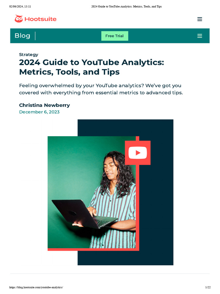 2024 Guide To YouTube Analytics - Metrics, Tools, and Tips | PDF | You Tube | Analytics
