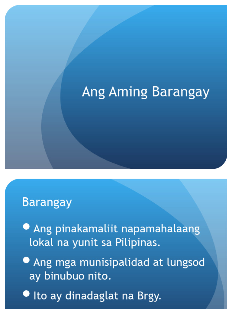 Ang Aming Barangay | PDF