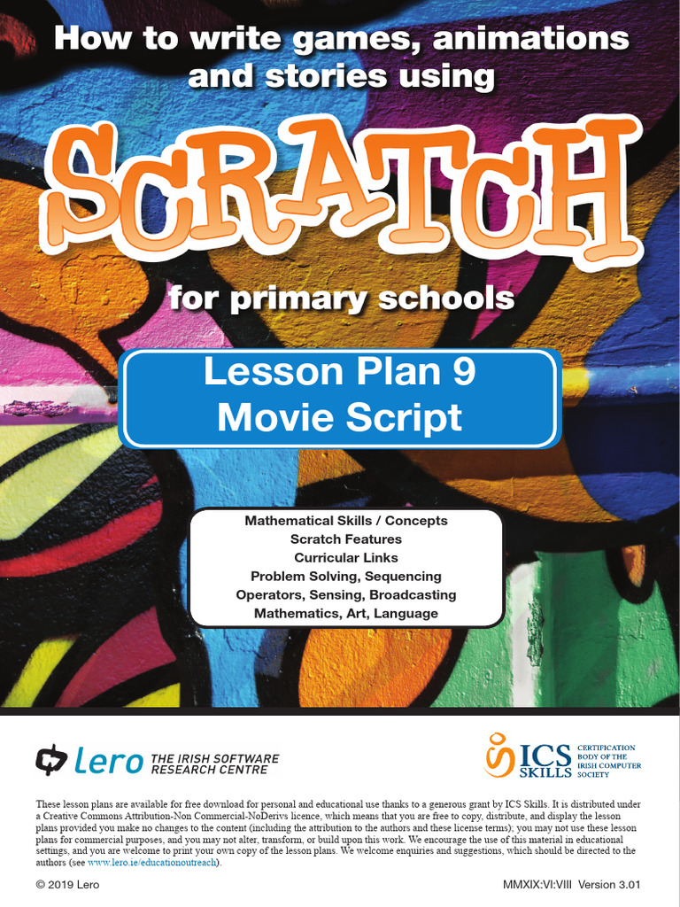 Lesson9V3 | PDF | Scratch (Programming Language) | Animation