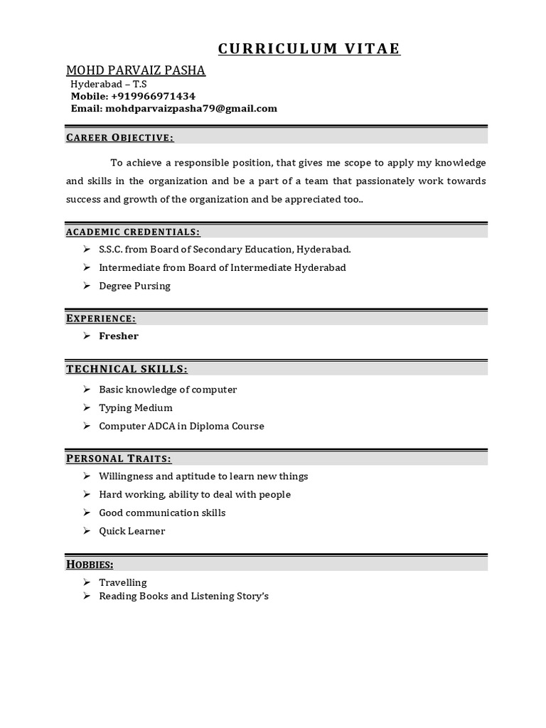 Parvaiz Resume | PDF