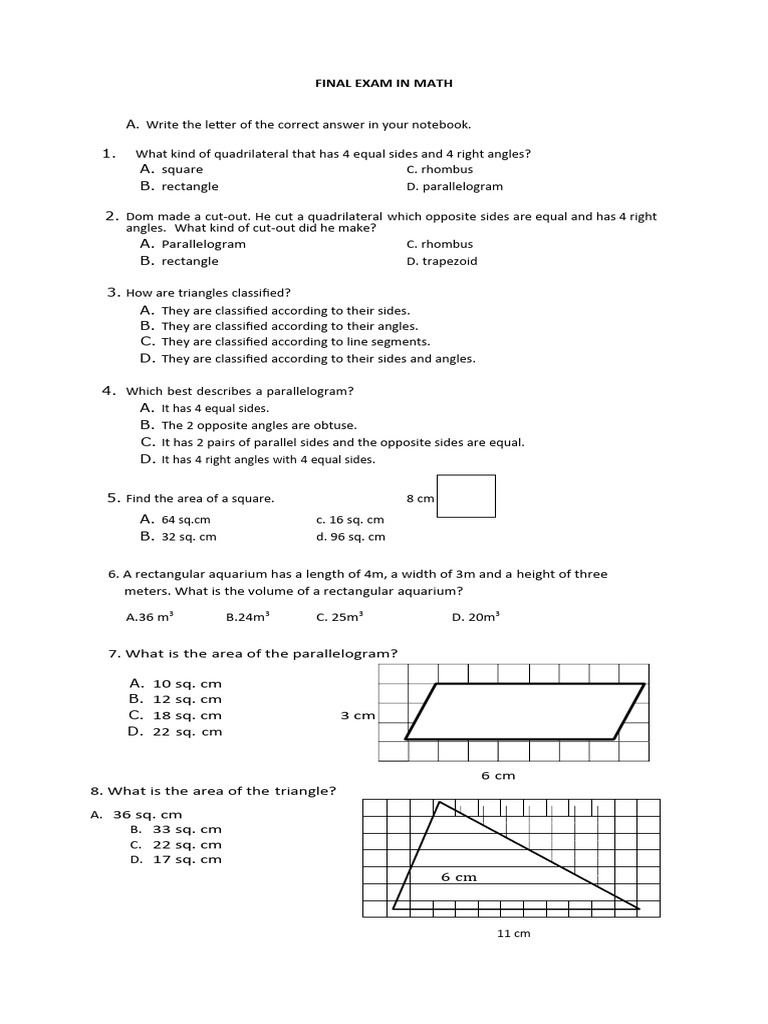 MATH-4 | PDF | Rectangle | Euclidean Geometry