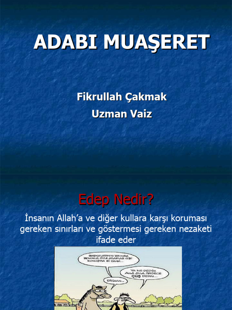 Adabı Muaşeret | PDF