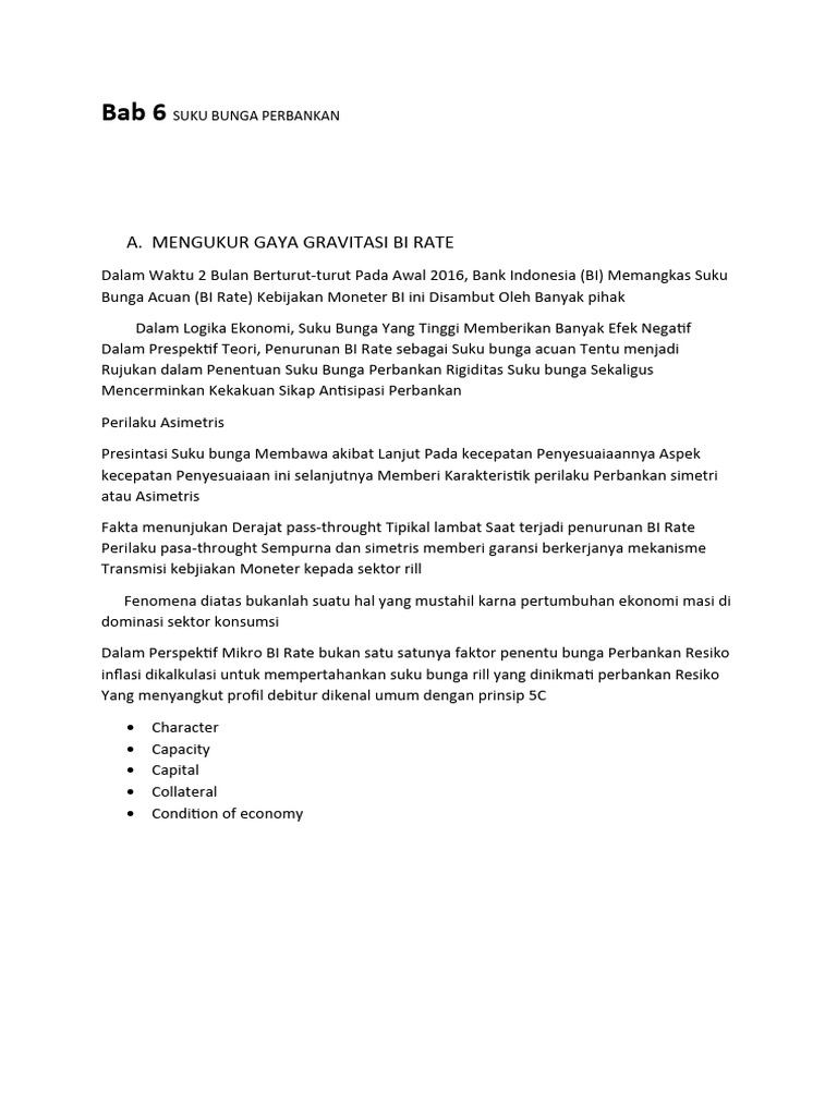 Bab 6 Suku Bunga | PDF