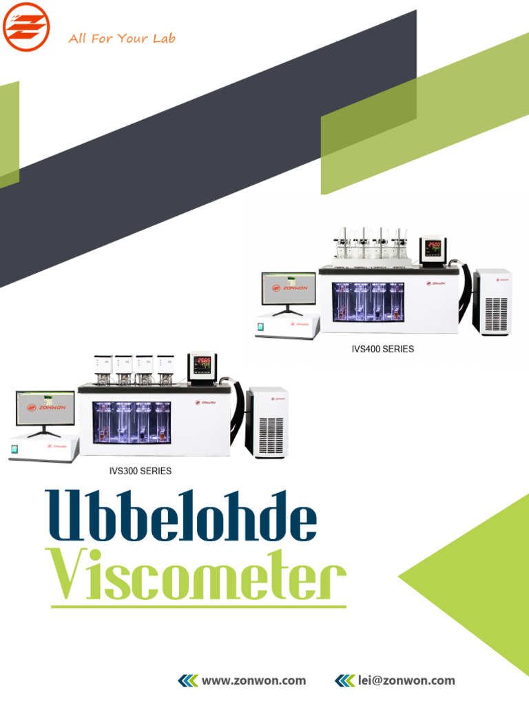 Ubbelohde Viscometer IVS300 and IVS400 | PDF | Viscosity | Liquids