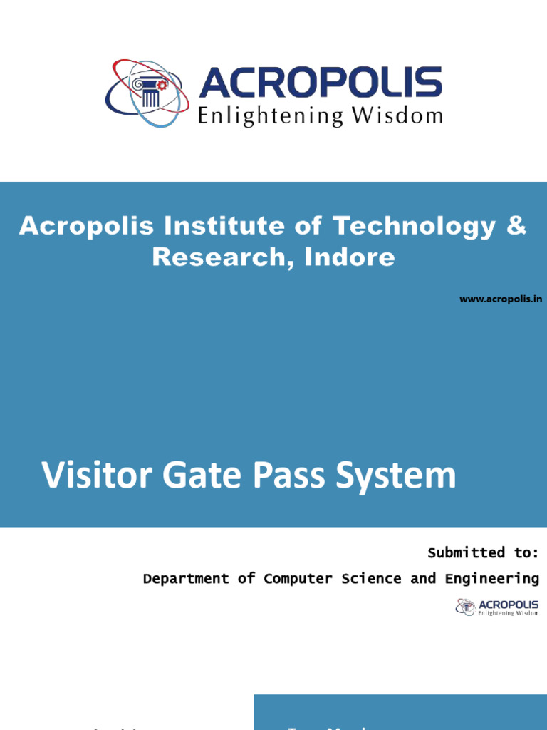 Visitor Gate Pass System Overview | PDF | Computer Security | Security