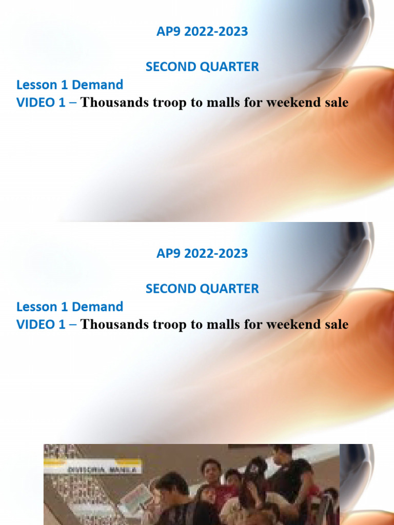 Ap9 q2 Lesson 1 Demand | PDF