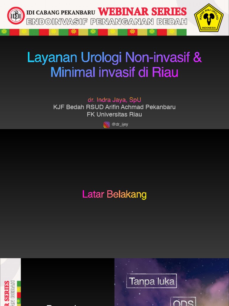 Webinar Urology Minimal Invasive | PDF | Clinical Medicine | Urology