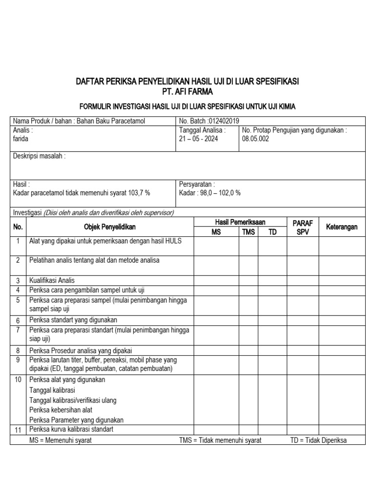 Huls Paracetamol | PDF