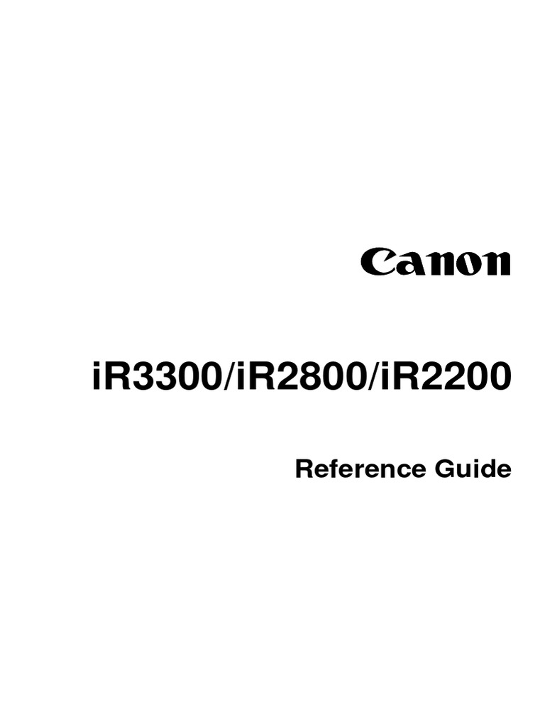 Ir2200 - Ir2800 - Ir3300 Reference Guide | PDF | Electrical Connector ...