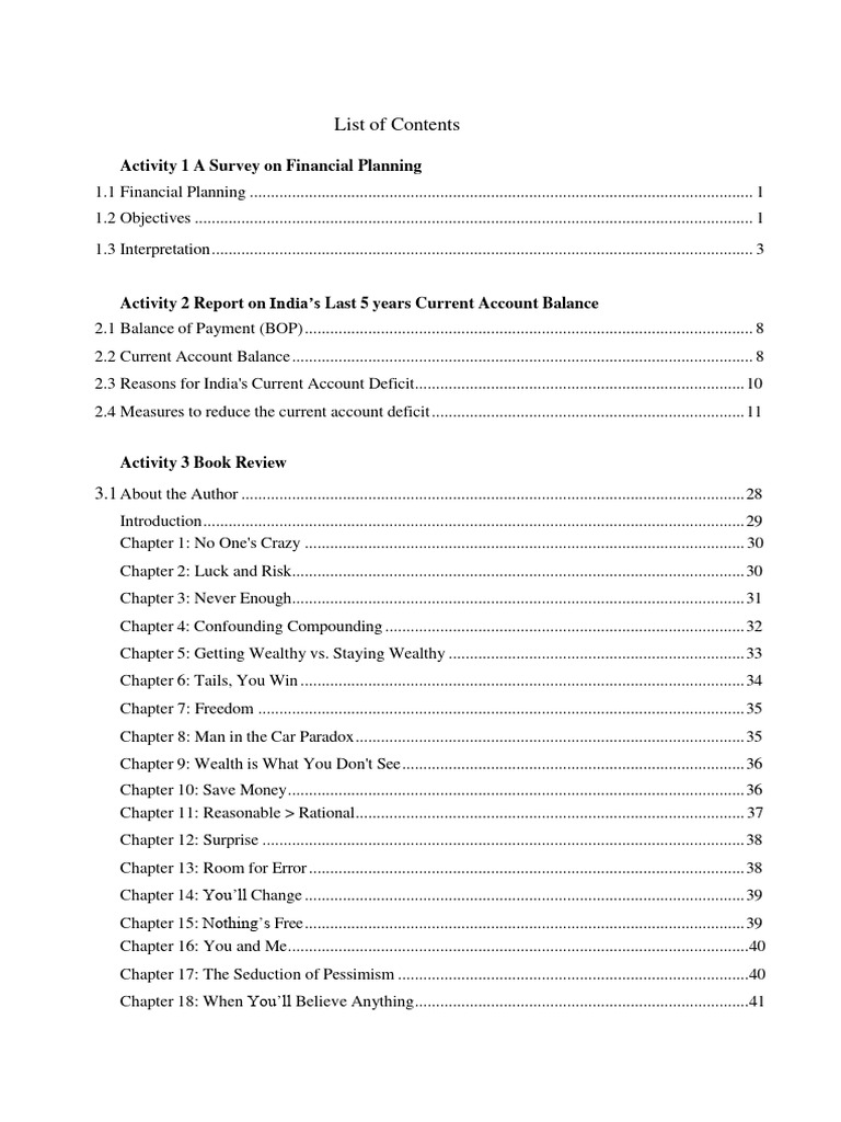 Financial Planning and Current Accounts | PDF | Balance Of Payments ...