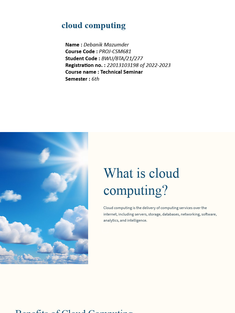 What Is Cloud Computing | PDF | Cloud Computing | Software As A Service