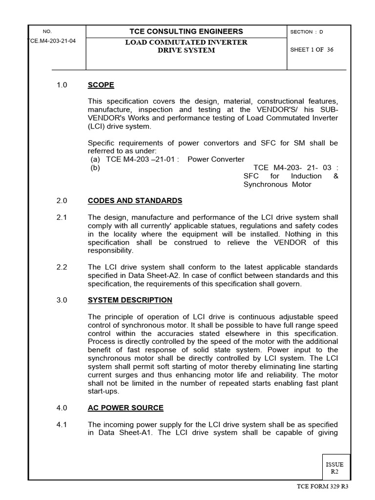 M4-203-21-04 (R2) - Load Commutated Inverter Drive System | PDF ...