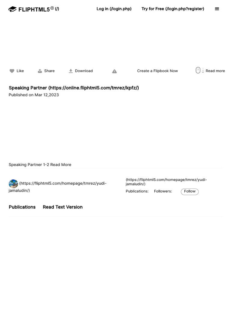 Speaking Partner - Flipbook by Yudi Jamaludin - FlipHTML5154328 | PDF | Cyberspace | Software