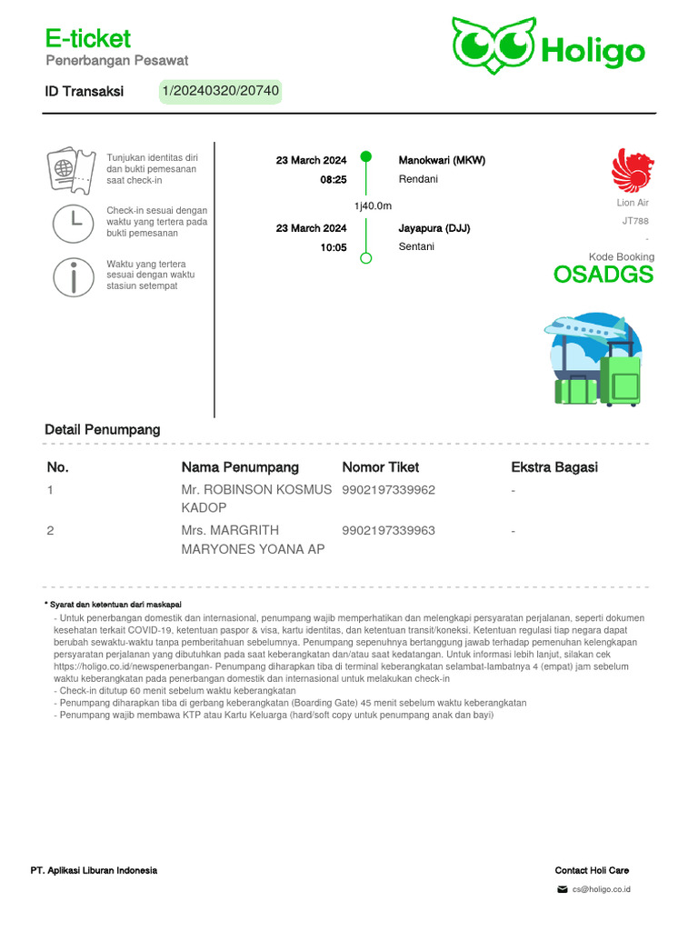 Eticket-Air1 20240320 20742 | PDF