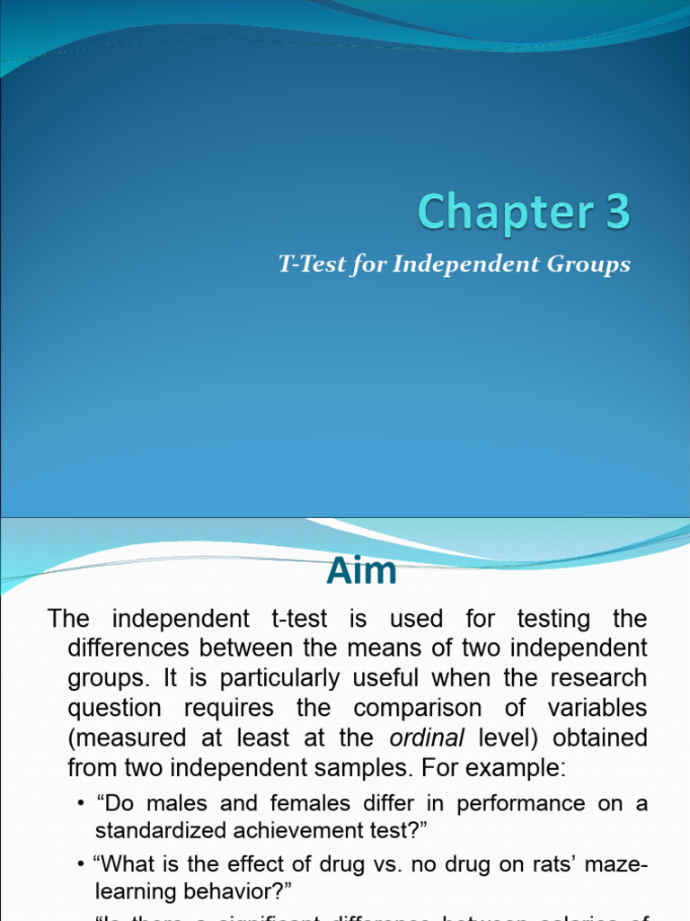 Independent T-Test Analysis Guide | PDF | Student's T Test | Variance