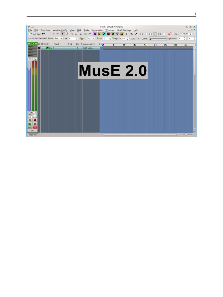 MusE Audio & MIDI Sequencer Guide | PDF | Linux Distribution | Menu ...