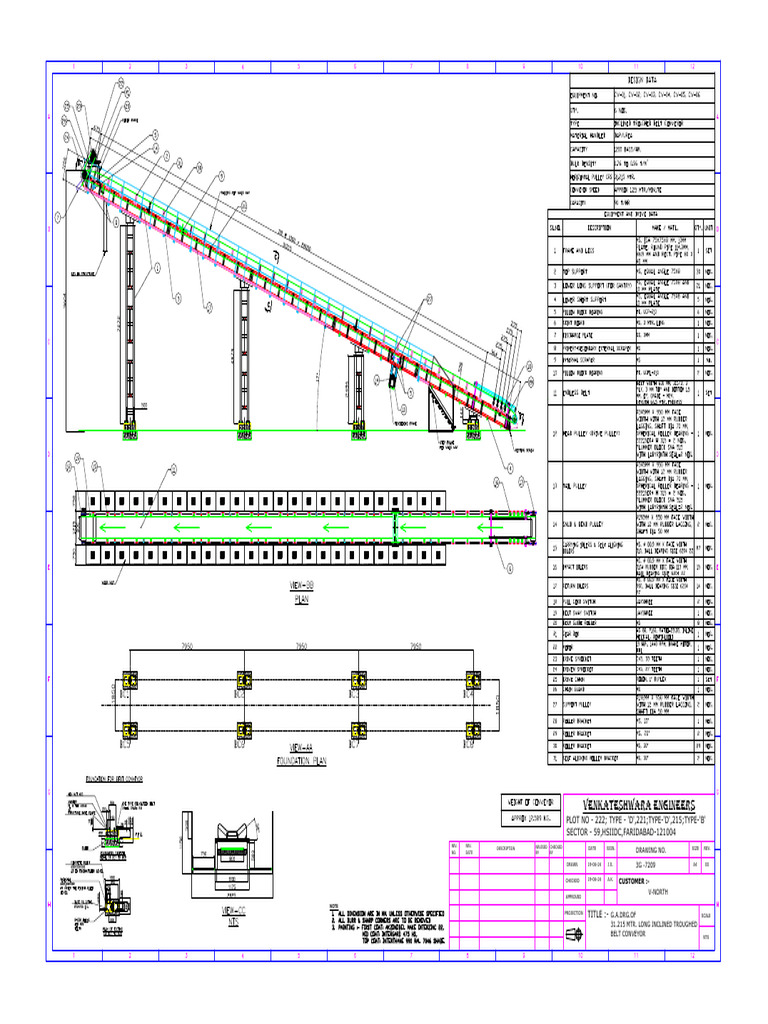G.a.drg.3g-7209, 31.215 MTR Troughed Belt Conveyor (V North ...