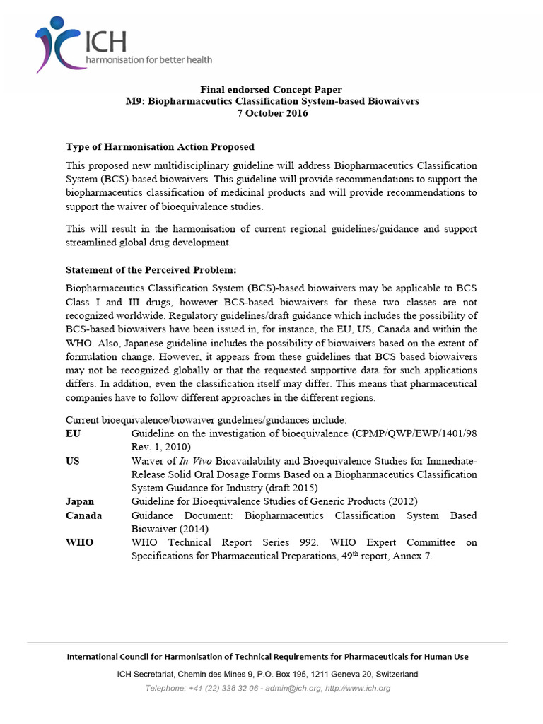 M9 EWG Concept Paper 2020 | PDF | Pharmacology | Pharmaceutical Sciences