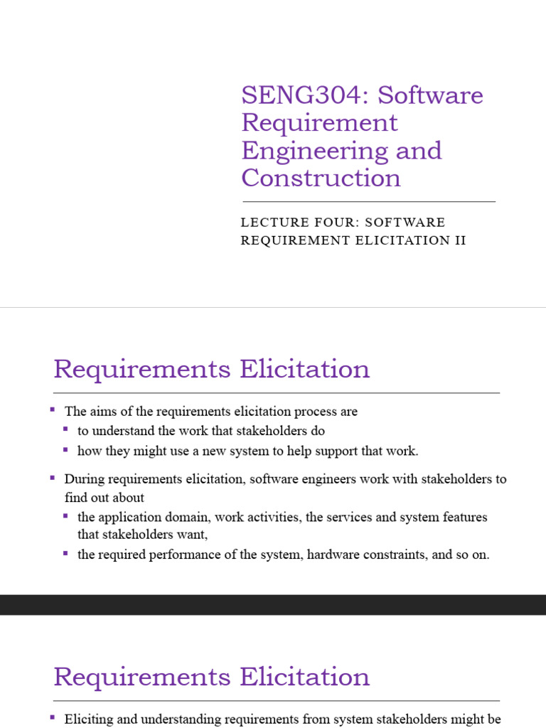 Lecture 4 - Software Requirement Elicitation II | PDF | Software Prototyping | System