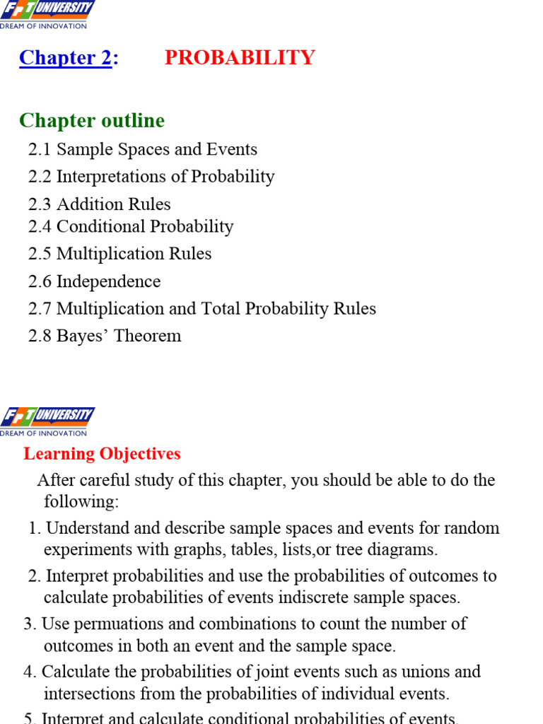 Chapter 2 - Probability | PDF | Sampling (Statistics) | Probability
