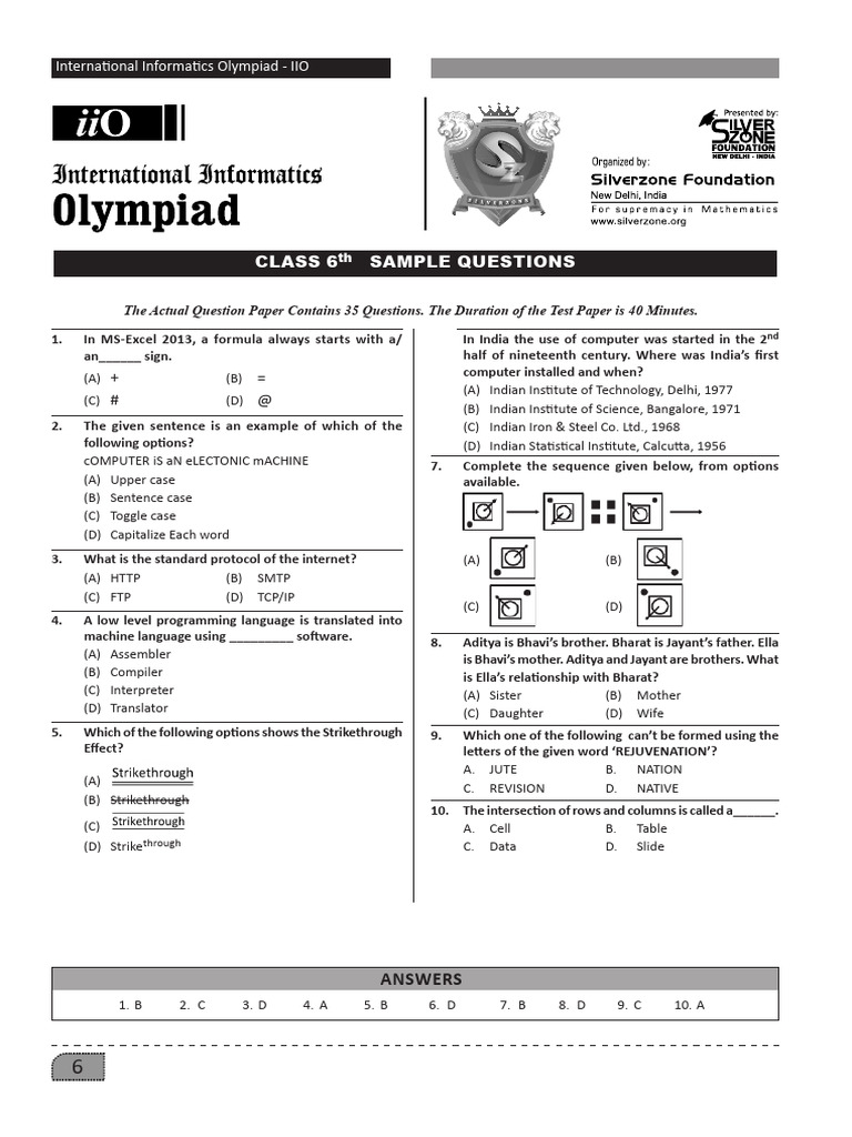 Assets File Syl Sam Papers Iio 6 | PDF | Computer Science | Internet Protocols