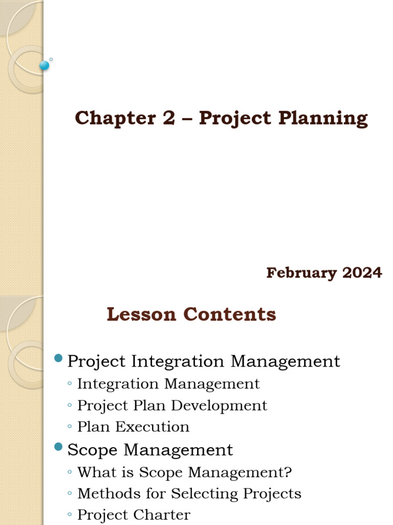 Chap. 2 Project Planning IT | PDF | Project Management | Swot Analysis