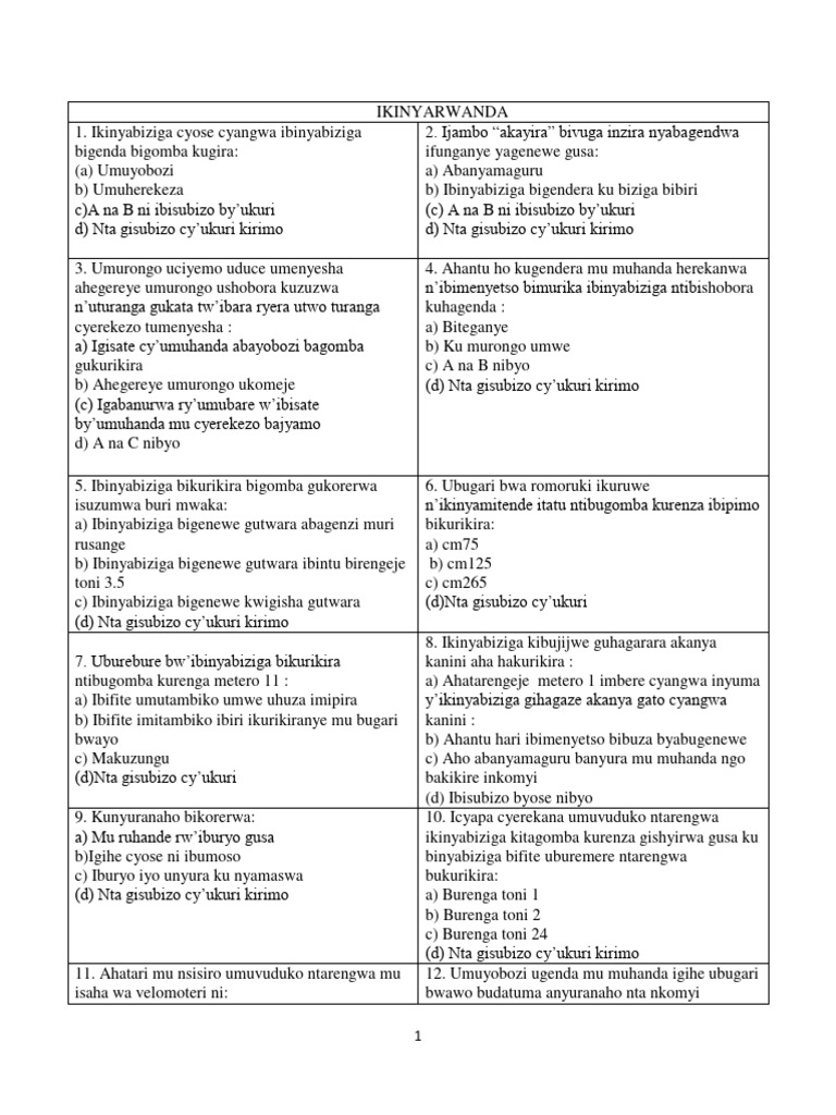 Ibyerekeye Romoruki n'Ikinyamitende | PDF