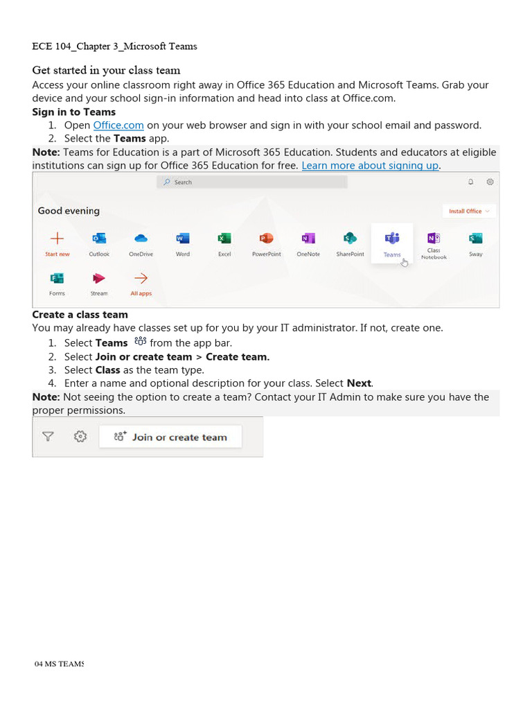 ECE 104 - Chapter 3 - Microsoft Teams | PDF | Computer File | Microsoft Office