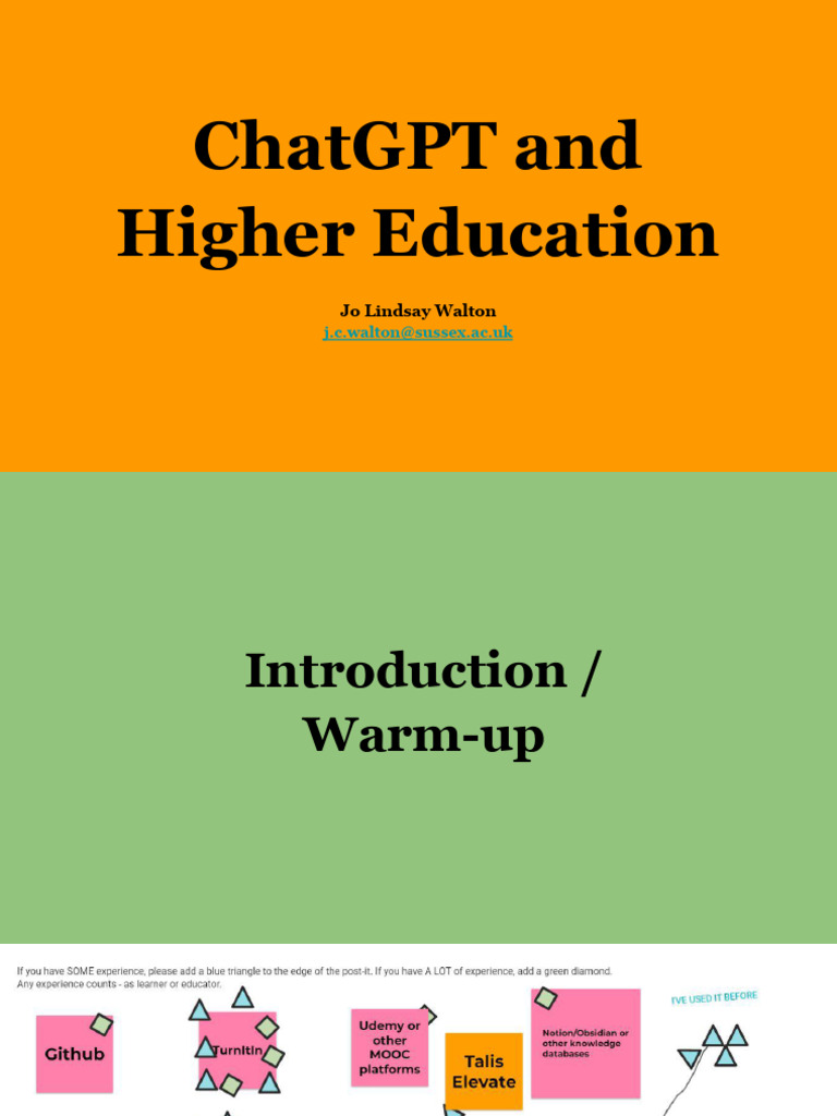 ChatGPT and Higher Education | PDF | Plagiarism | Artificial Intelligence ChatGPT and Higher Education | PDF | Plagiarism | Artificial Intelligence