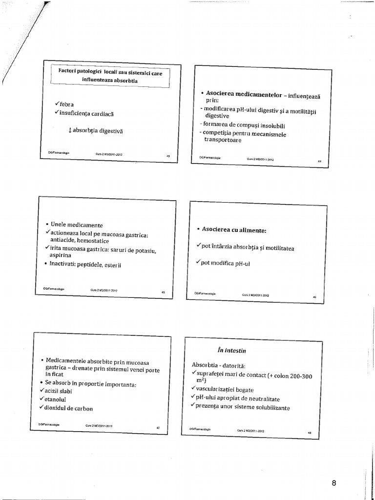 Factori Care Influenteaza Absorbtia Medicamentelor | PDF