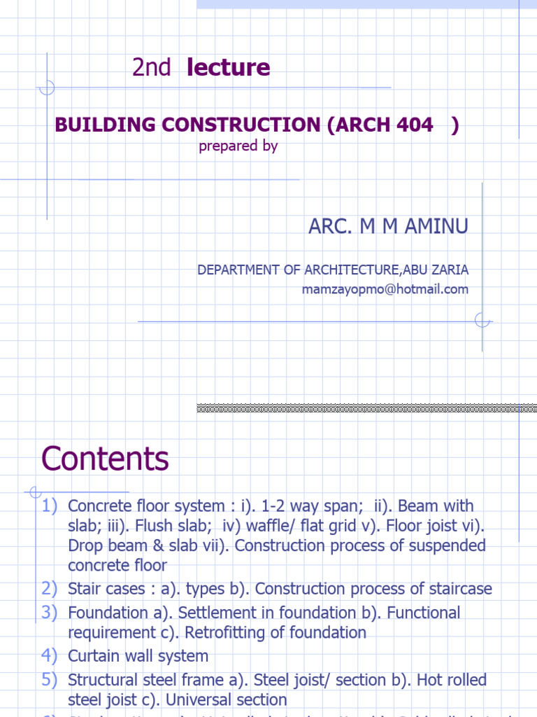 Building Construction in Arvhitecture Lecture 2 | PDF | Stairs | Architectural Elements