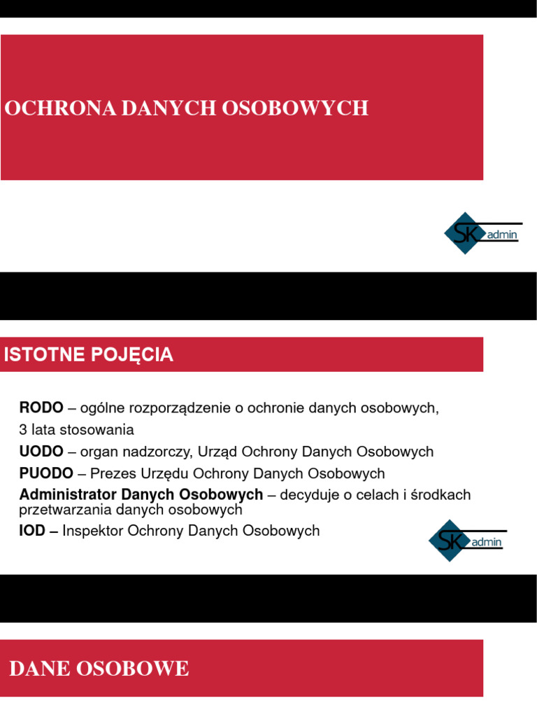 Materiały Szkoleniowe RODO | PDF