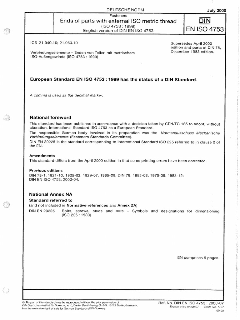 DIN-EN-4753_尾形 SCREW ENDS SHAPE (1) | PDF
