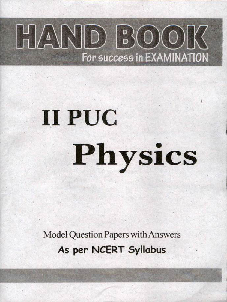 Hand Book II PUC Physics | PDF
