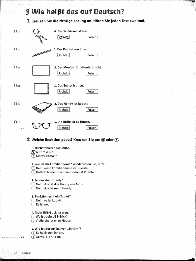 Linie 1 A1 Test 3 | PDF