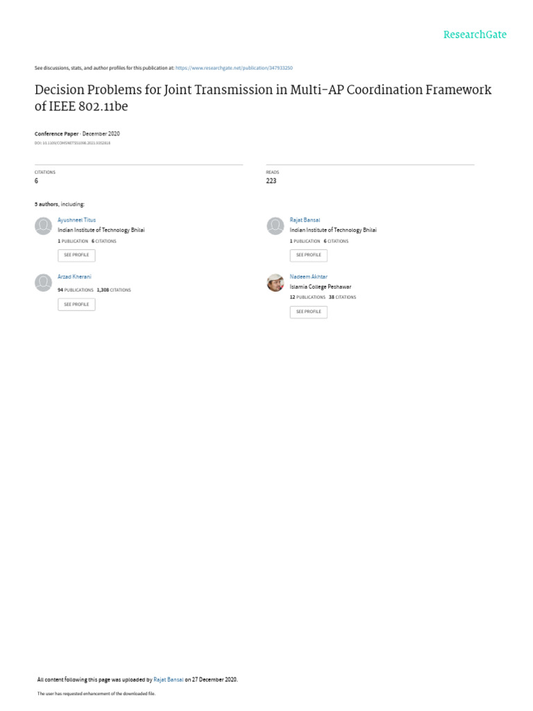 Multi AP Coordination 1 | PDF | Ieee 802.11 | Mimo