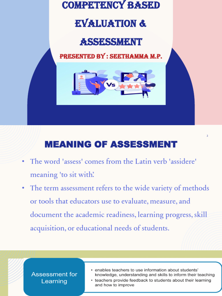 Competency Based Assessment and Evaluation | PDF | Educational Assessment | Learning