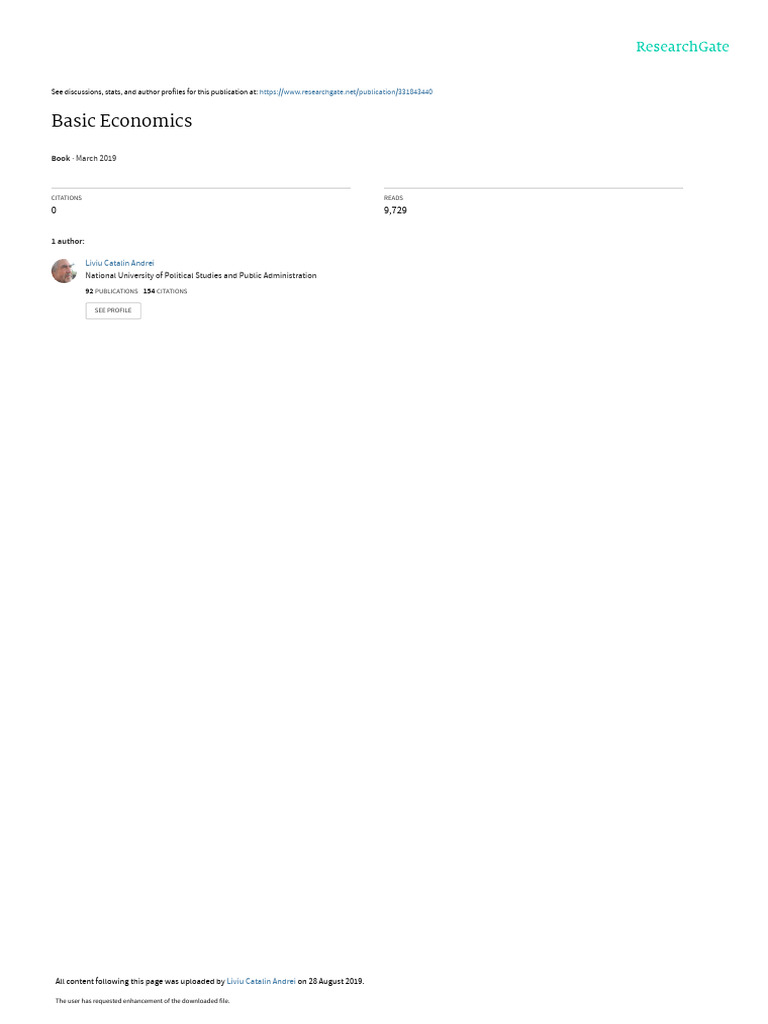 Basic Economics | PDF