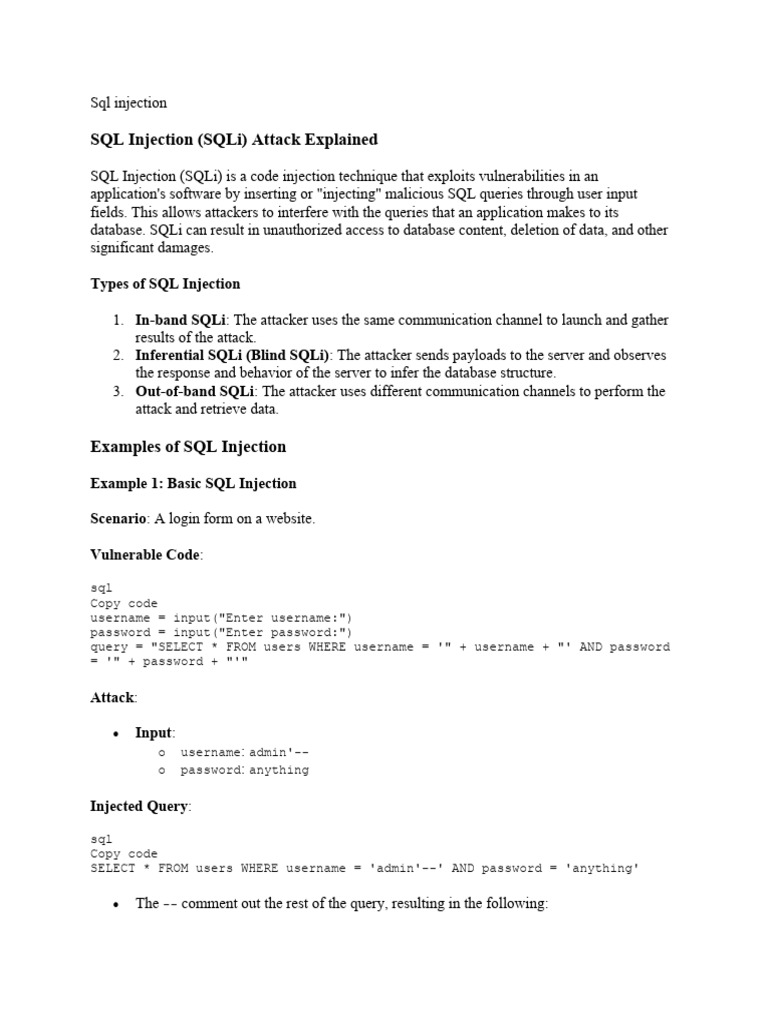 SQL Injection | PDF | Information Retrieval | Security SQL Injection | PDF | Information Retrieval | Security